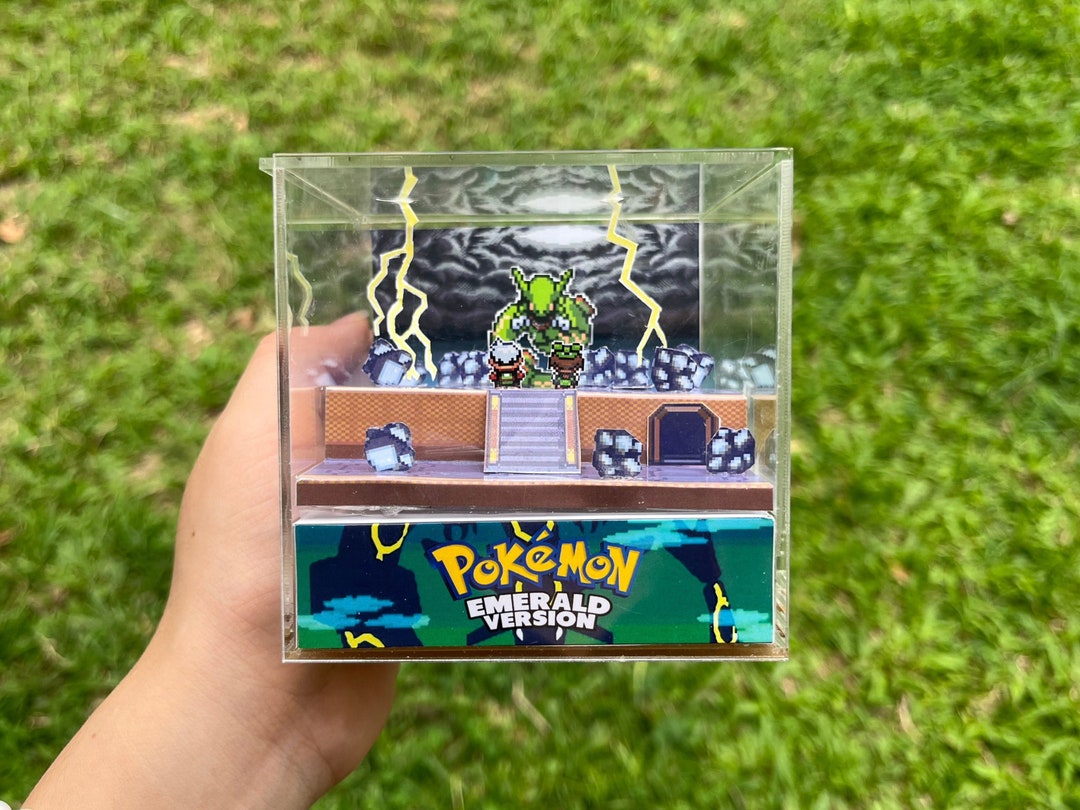 Pokemon Emerald Version 3D Pokemon Diorama Pokemon 3D Box Pokemon Oaks ...