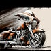 Modern Abstract Custom Motorcycle Art Print - Bold and Powerful Wall ...