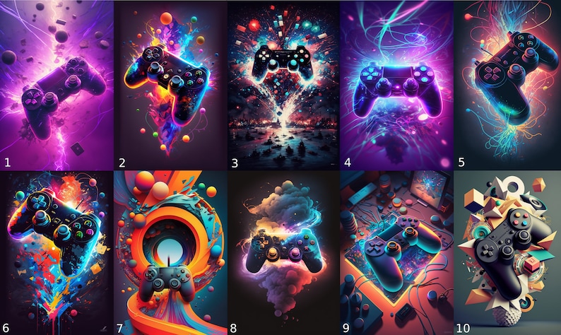 Gaming Wall Art Printable Video Game Poster Gaming Room Decor Gamer ...