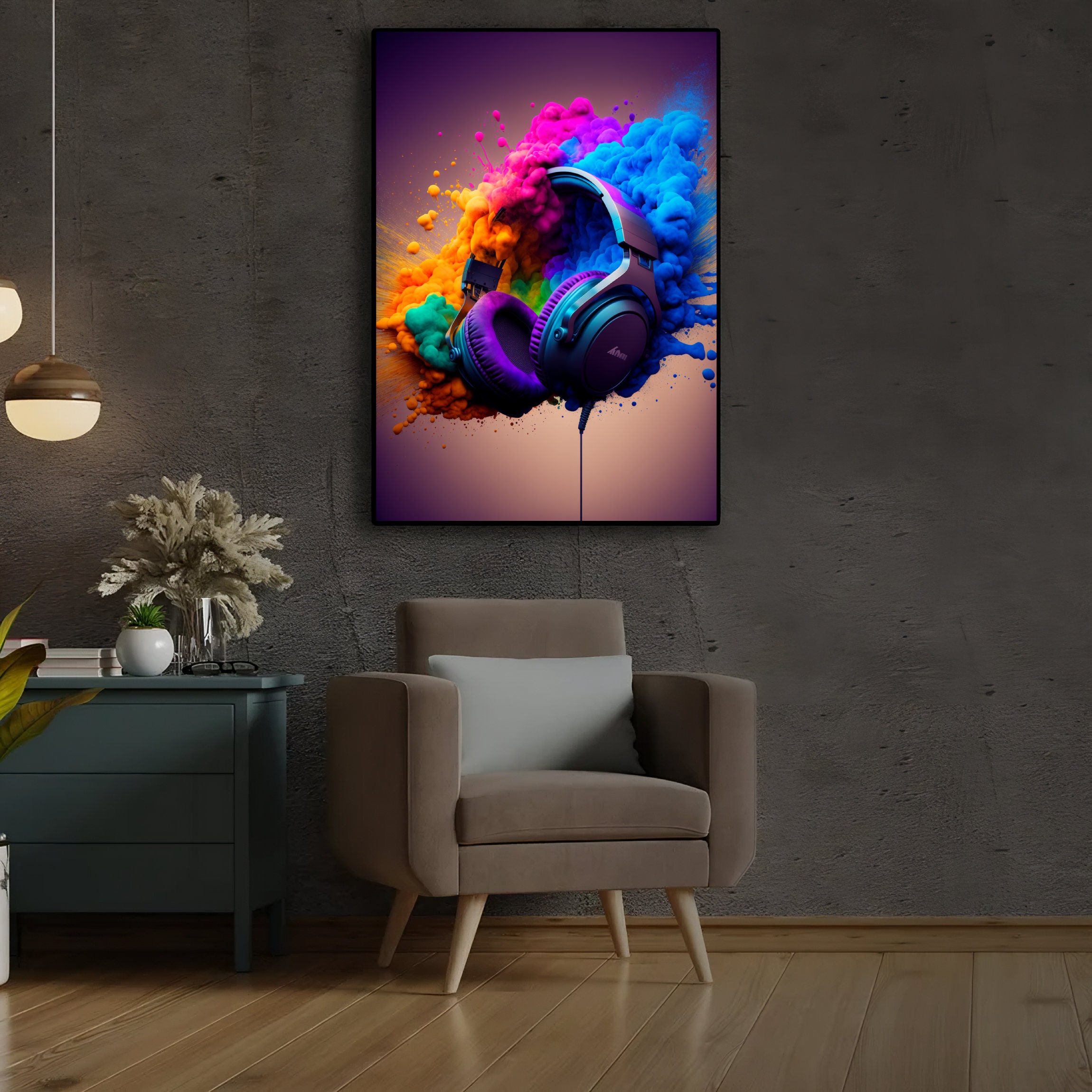 Gaming Headphones Wall Art | Printable Video Game Poster | Gaming Room ...