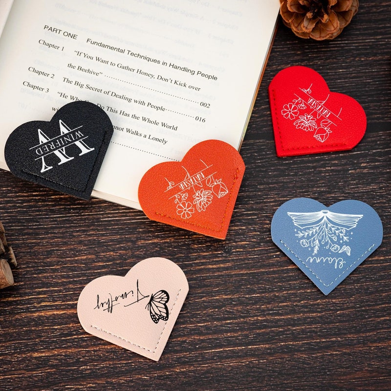 Heart Bookmark - Etsy