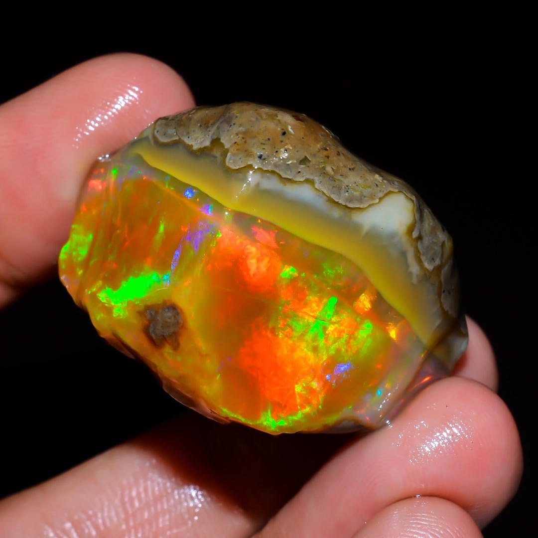 61 Carat Ethiopian Welo Opal Rough - Natural Oil Opal Gemstone - Etsy