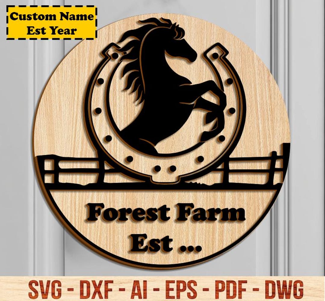 Custom Horse Farm Door Sign Svg, Welcome to Our Farm Sign, Farm House ...