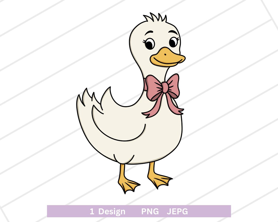 Duck Png, Cute Duck Png, Duck With Bow Png, Instant Download - Etsy