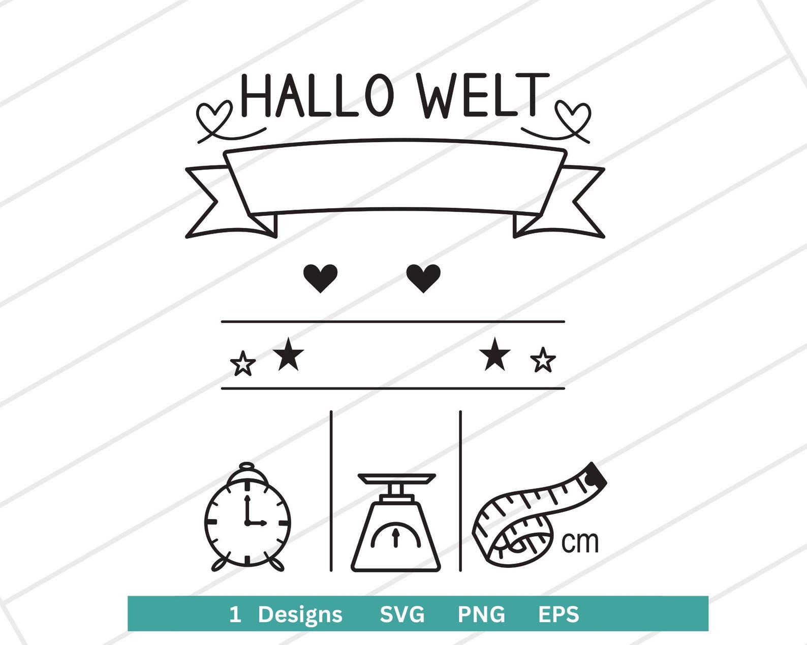 Baby Announcement SVG, Baby Birth Date SVG, Digital Download - Etsy
