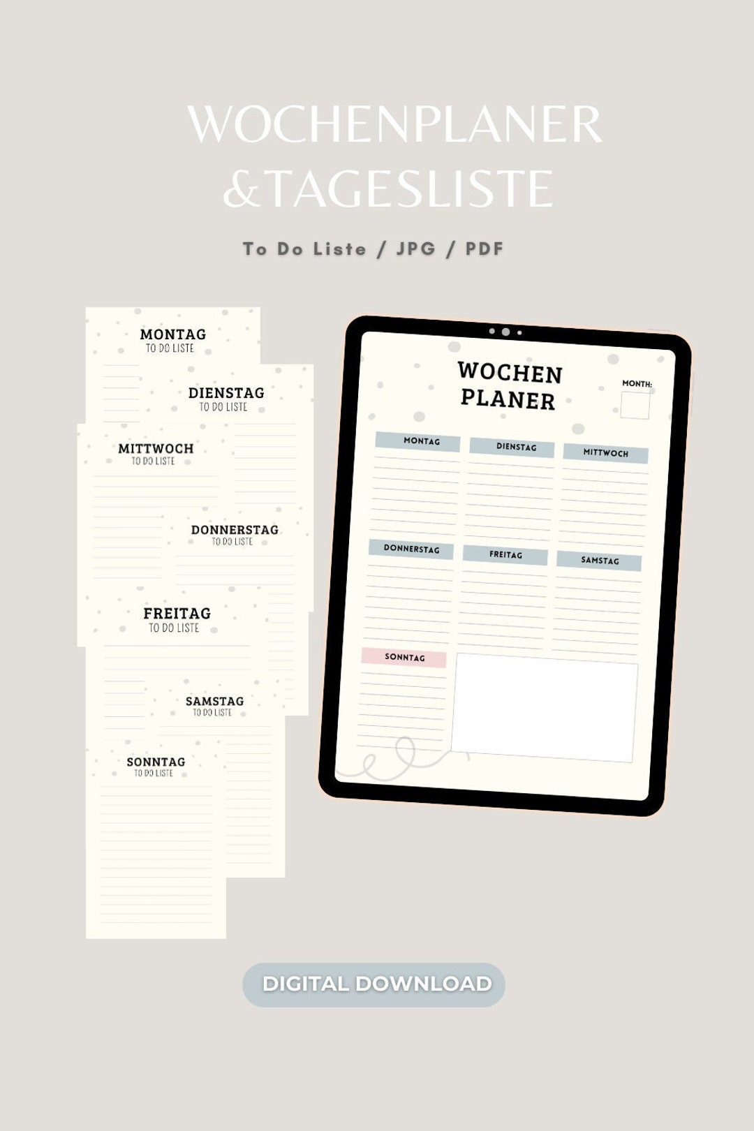 Weekly Planner Svg Daily List Printable Svg Instant Download - Etsy