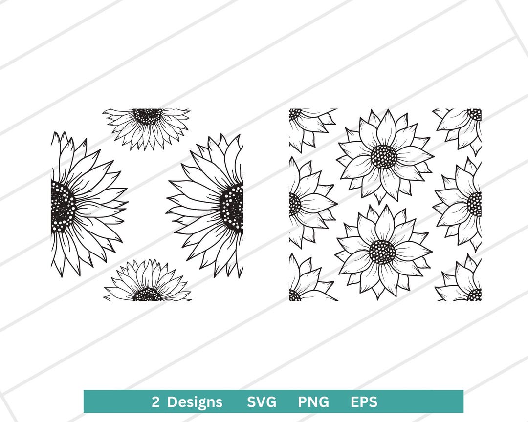 Sunflower Pattern Svg, Flower Pattern Svg, Seamless Pattern Svg ...