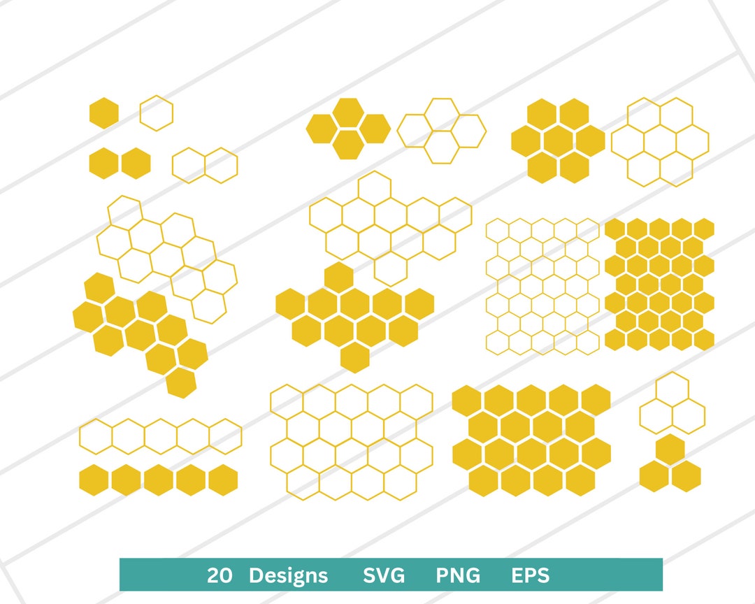 Bee Comb Svg,honeycomb Pattern Svg, Geometric Hexagon Pattern Svg Png ...