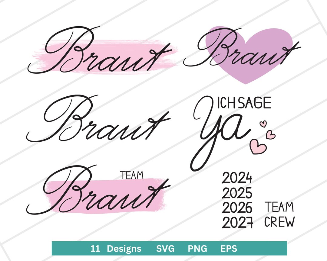 Bride SVG, Team Bride SVG, Bride Crew SVG, Wedding Svg, Digital ...
