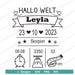 Baby Announcement SVG, Baby Birth Date SVG, Digital Download - Etsy