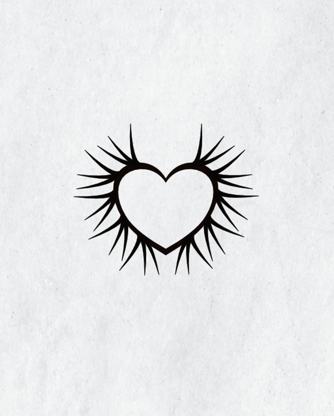 Heart Open Heart Heart Contour Silhouette Digital - Etsy