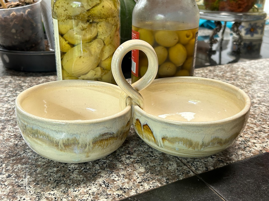 Connected Condiment Bowls / Serving Bowls / Bowls With Handles - Etsy