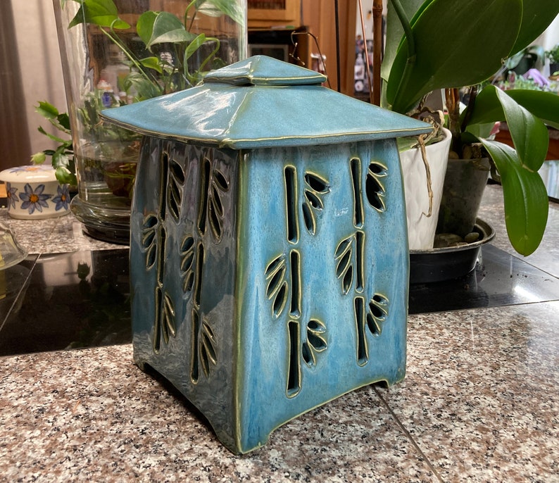 Oriental Lantern With Bamboo Design Cut Outs. Lighted - Etsy