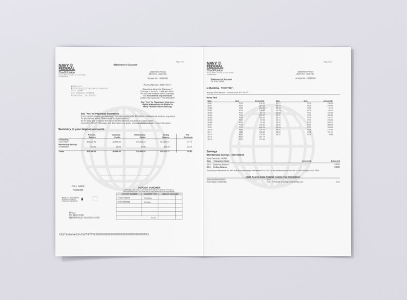 Authentic Navy Federal: Create Professional Pay Stubs With Instant ...