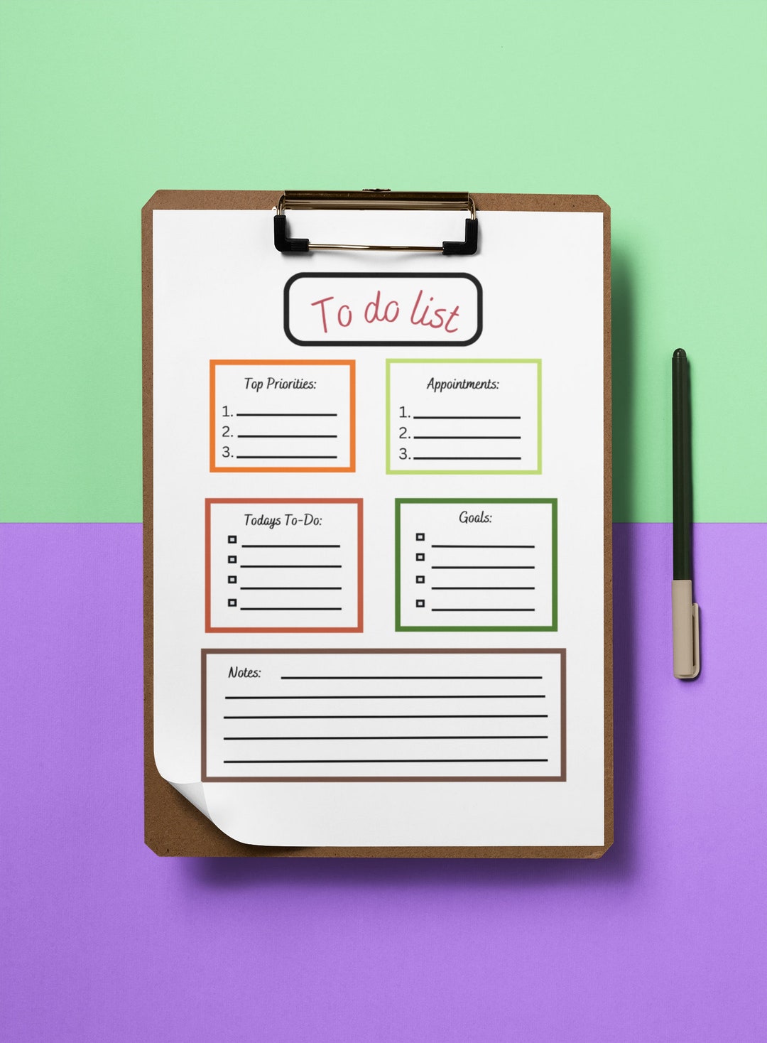 Colorful Printable To-do List Printable Daily Routine to Do List Log ...