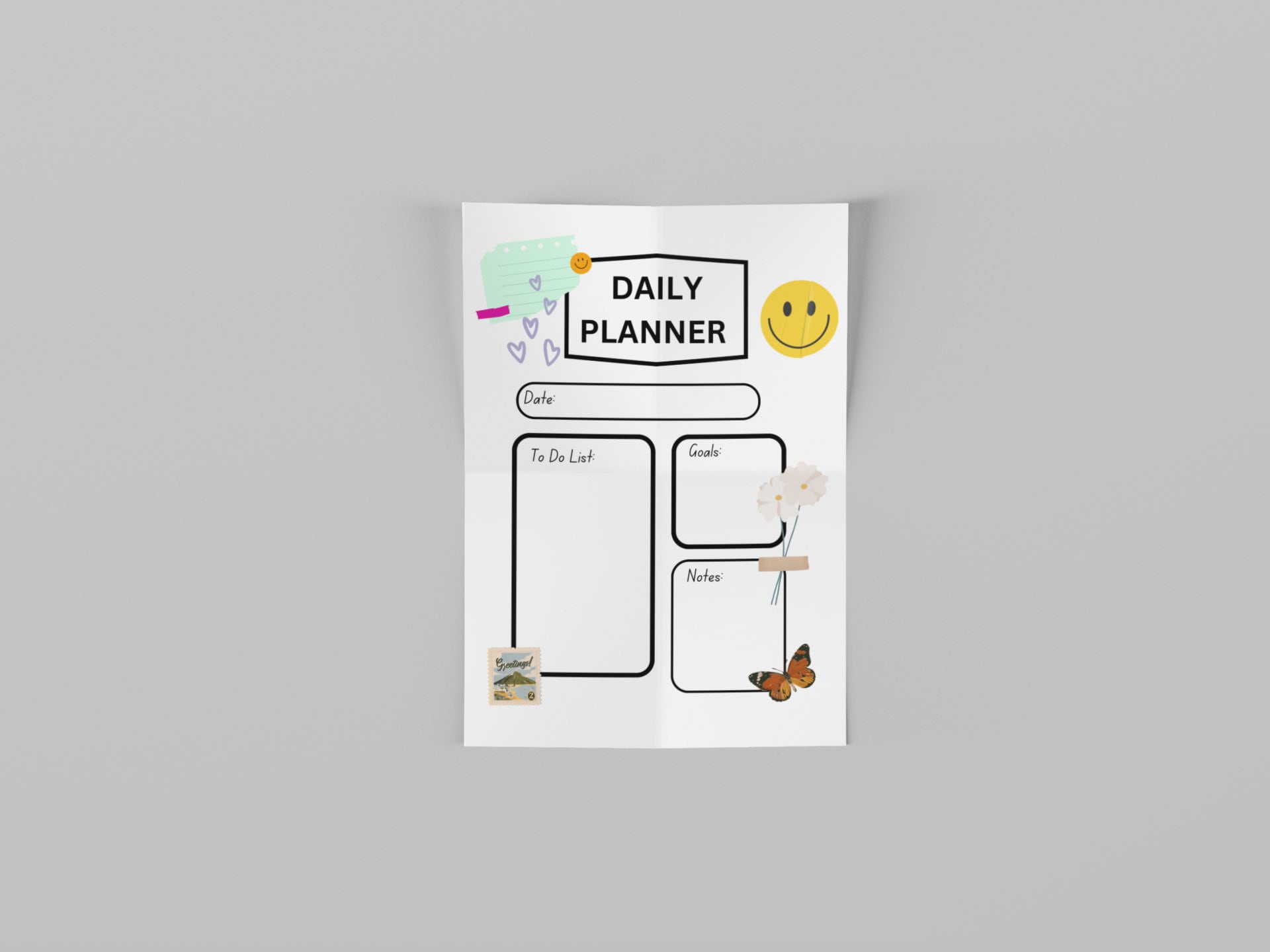 Daily Printable Planner for Schedule, Scrapbook Daily Planner for ...