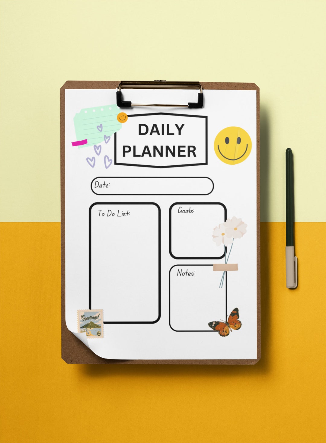 Daily Printable Planner for Schedule, Scrapbook Daily Planner for ...