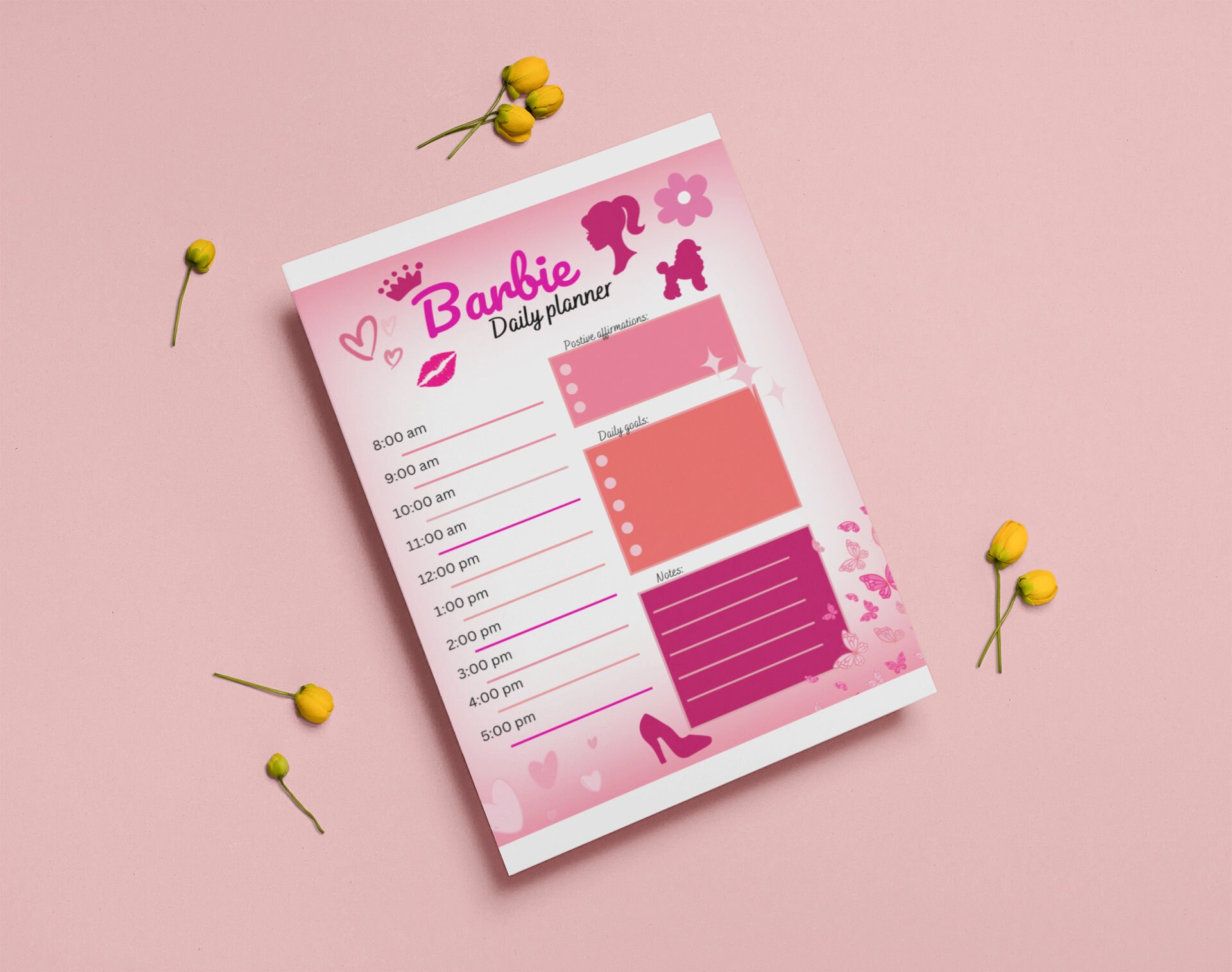 Barbie Doll Planner for Girl Pink Barb Planner for Daughter - Etsy