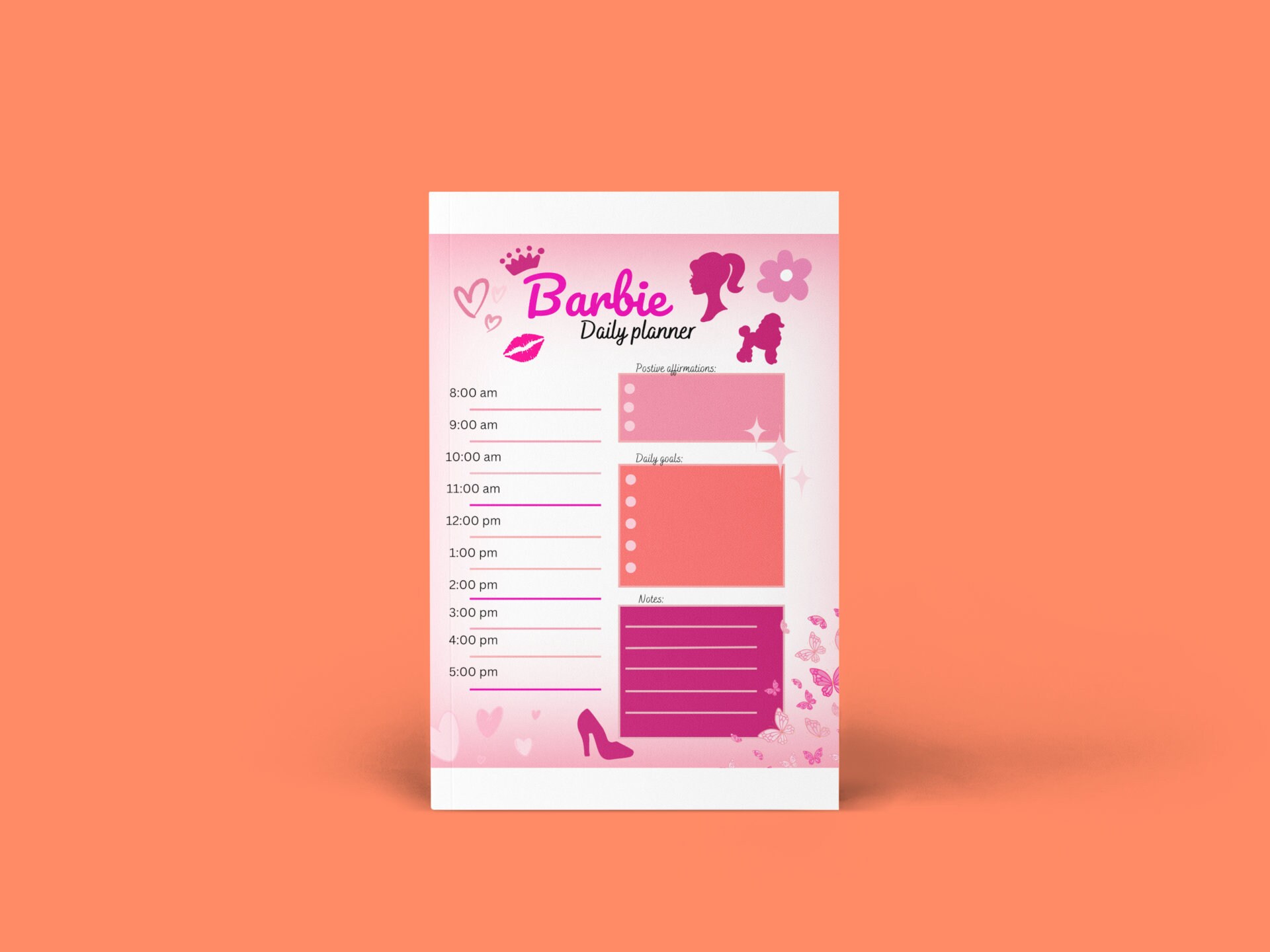 Barbie Doll Planner for Girl Pink Barb Planner for Daughter - Etsy