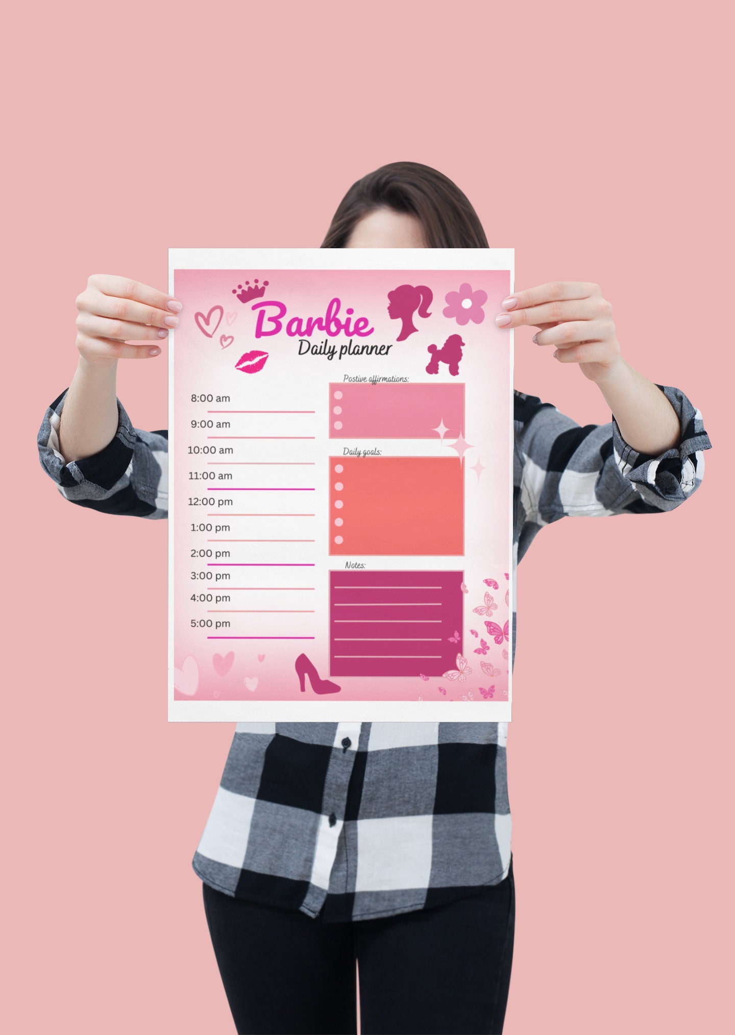 Barbie Doll Planner for Girl Pink Barb Planner for Daughter - Etsy