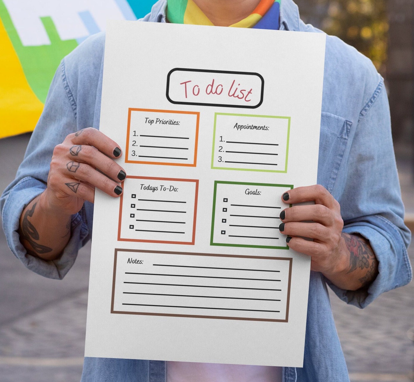 Colorful Printable To-do List Printable Daily Routine to Do List Log ...