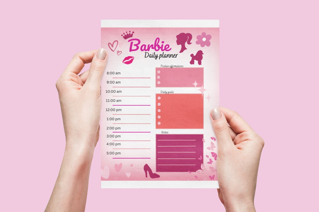 Barbie Doll Planner for Girl Pink Barb Planner for Daughter - Etsy
