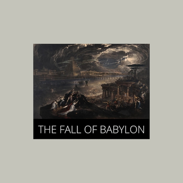 Fall of Babylon Canvas - Etsy