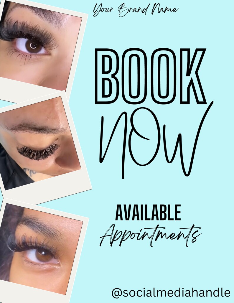 Editable Book Now Flyer, DIY Appointments Available Template, Premade ...