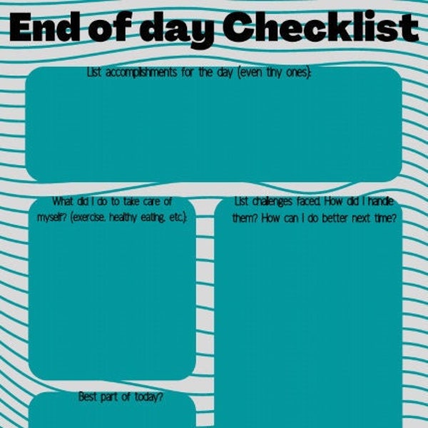 End of Day Checklist - Etsy