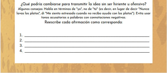 Reframing in SPANISH Conflict and Problem Solving Digital Worksheet - Etsy