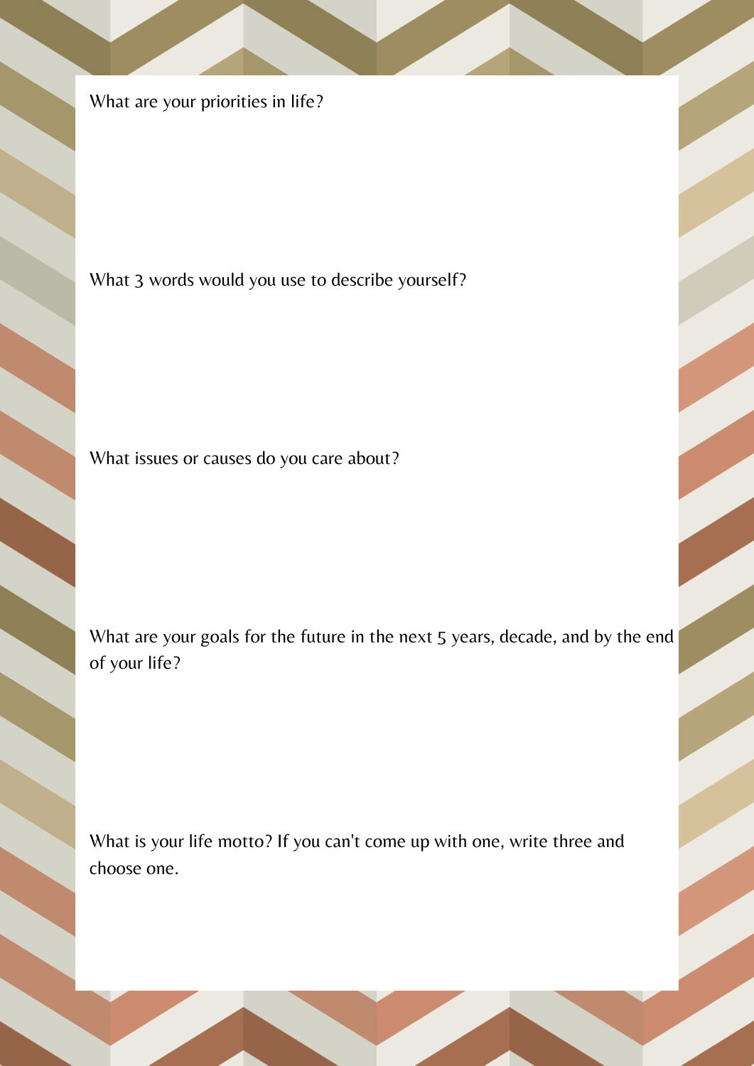 Mental Health, Mindfulness, Self Reflection Assessment Digital ...