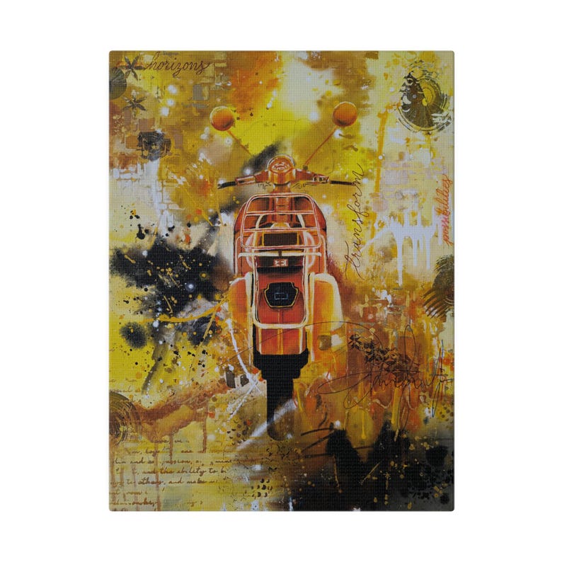 Vintage Retro Vespa Scooter Art Print Original Fine Art, Great Gift for ...