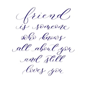 Friendship Quote Digital Art Instant Download, Inspirational Friendship ...