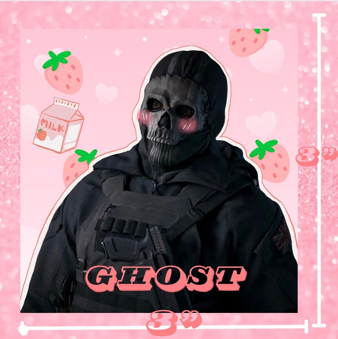 MW2 Kawaii Ghost Sticker - Etsy