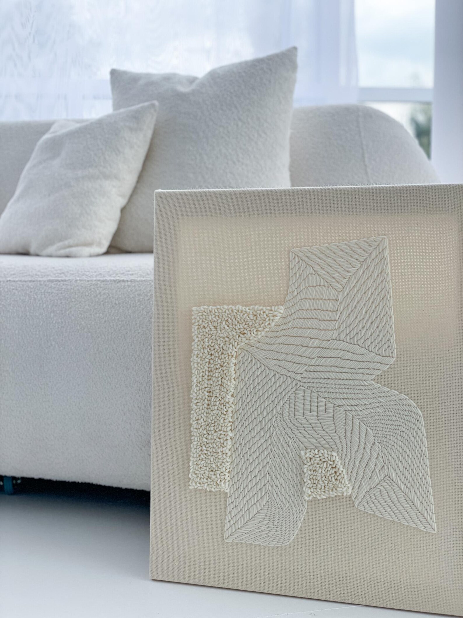 Modern Japandi Wall Art – Minimalist Textured Tapestry – Tactile ...