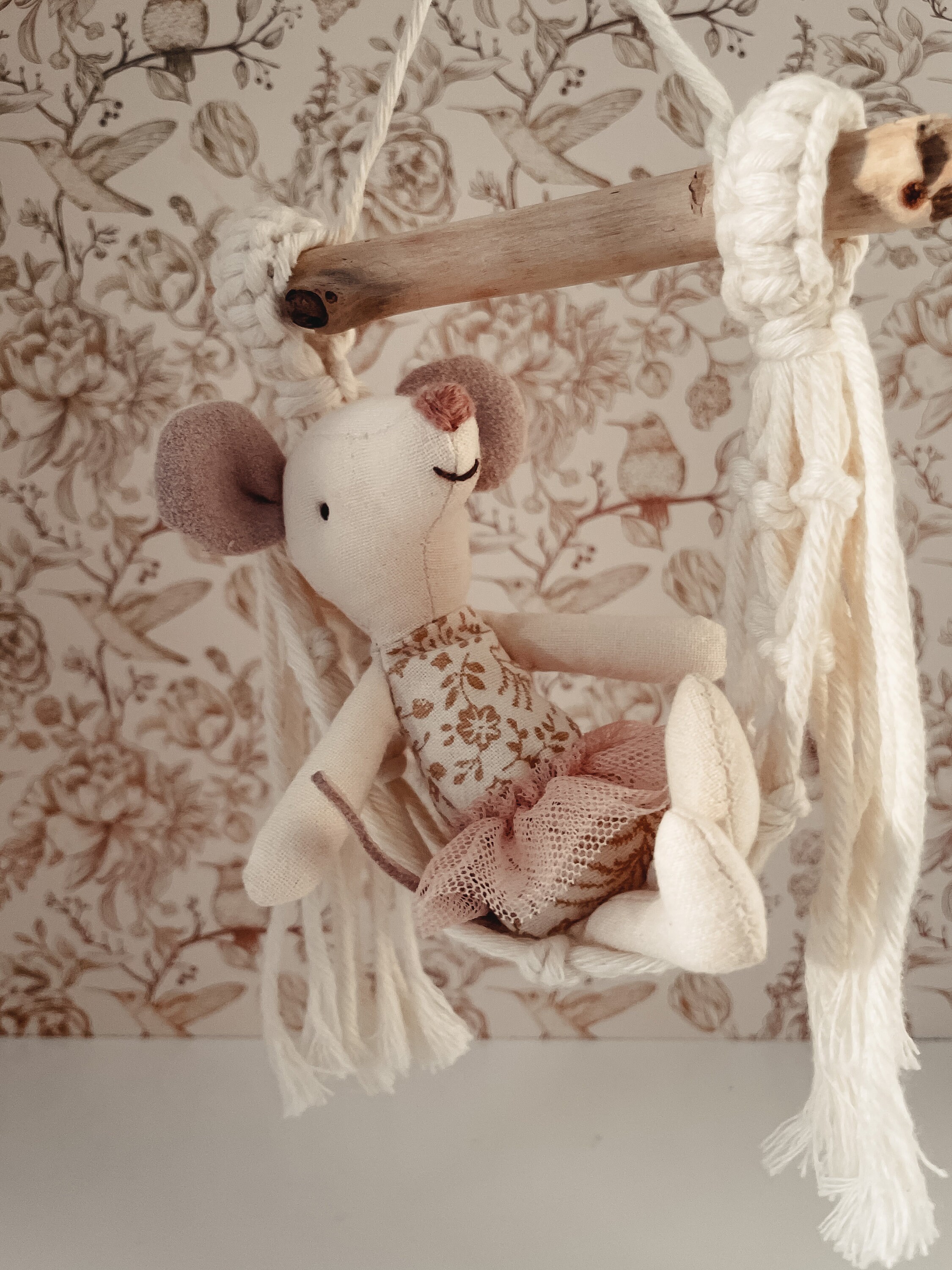 Macrame Swing for Maileg Mouse Mini Hammock for Dollhouse - Etsy