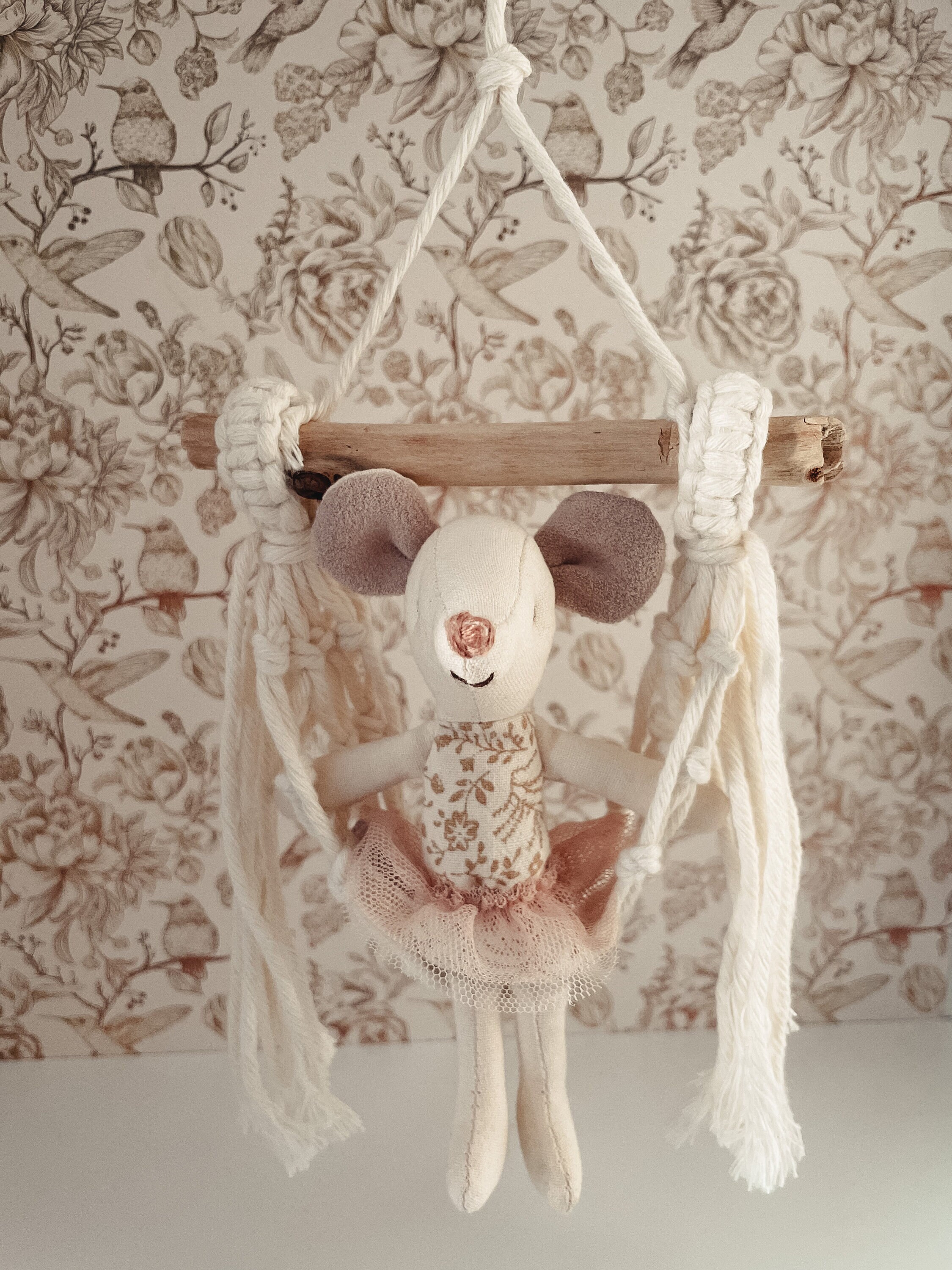 Macrame Swing for Maileg Mouse Mini Hammock for Dollhouse - Etsy