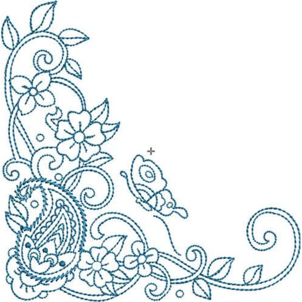 Corner Embroidery Designs - Etsy