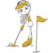 Lady Golfer - Machine Embroidery Design, Golf Player Girl Embroidery ...