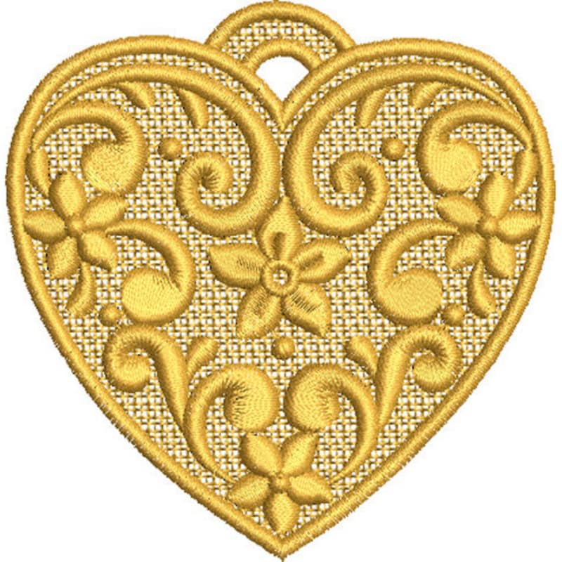 Fancy Heart Ornaments - Etsy