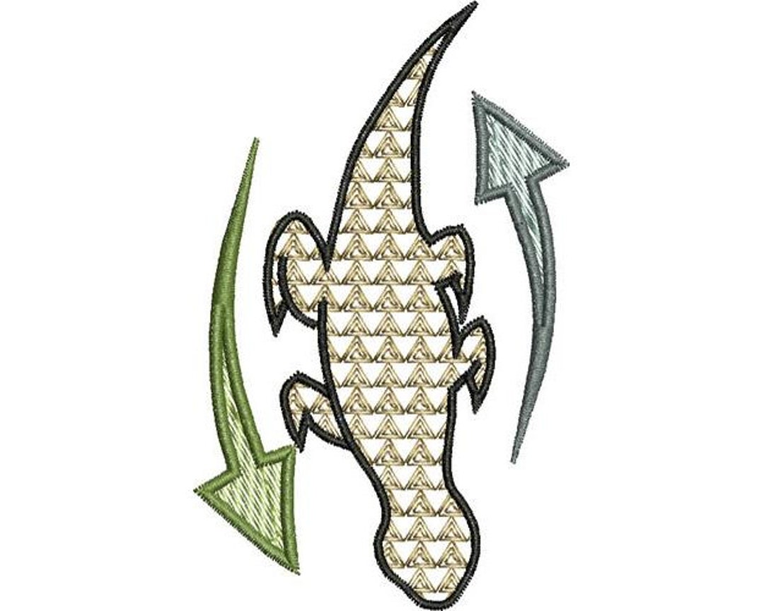 Gecko With Arrows - Machine Embroidery Design, Gecko Embroidery Design ...