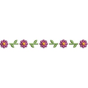 Flower Border - Machine Embroidery Design, Floral Border Embroidery ...