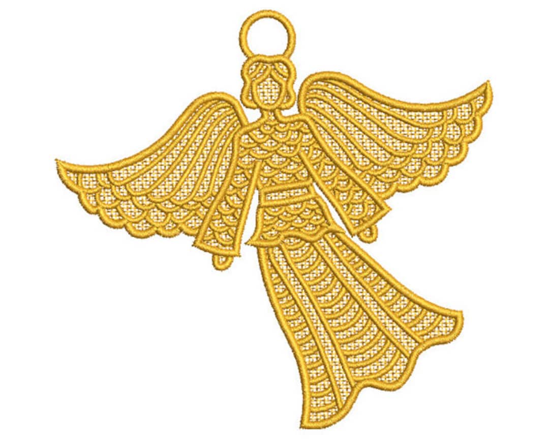 FSL Angel - Machine Embroidery Design, Freestanding Lace Angel ...