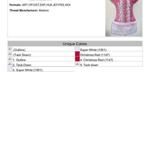 ITH Corset Lavender Sachet - Machine Embroidery Project Design, in the ...