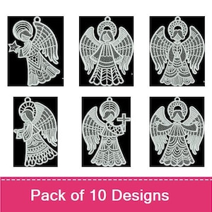 10 FSL Small Angels - Machine Embroidery Designs PACK, Freestanding ...