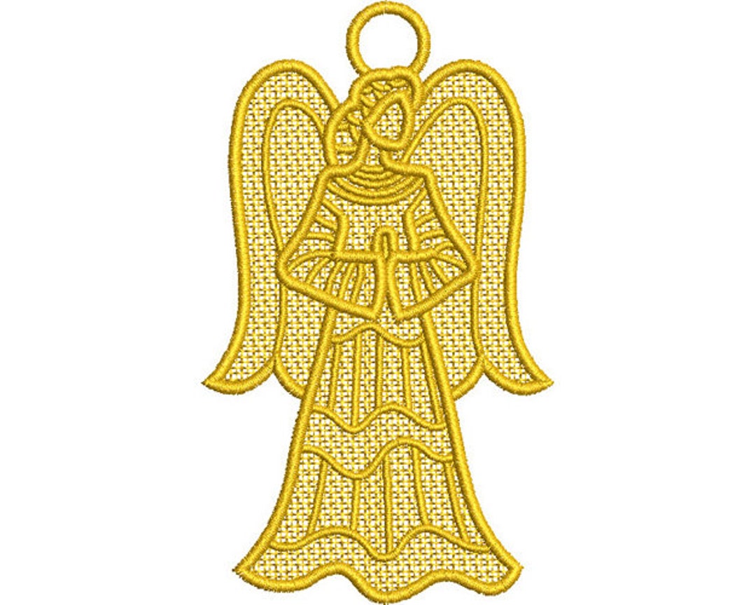 FSL Praying Angel - Machine Embroidery Design, Freestanding Lace Angel ...