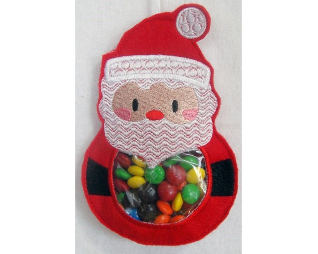 ITH Christmas Candy Bag - Machine Embroidery Design Project, ITH Santa ...