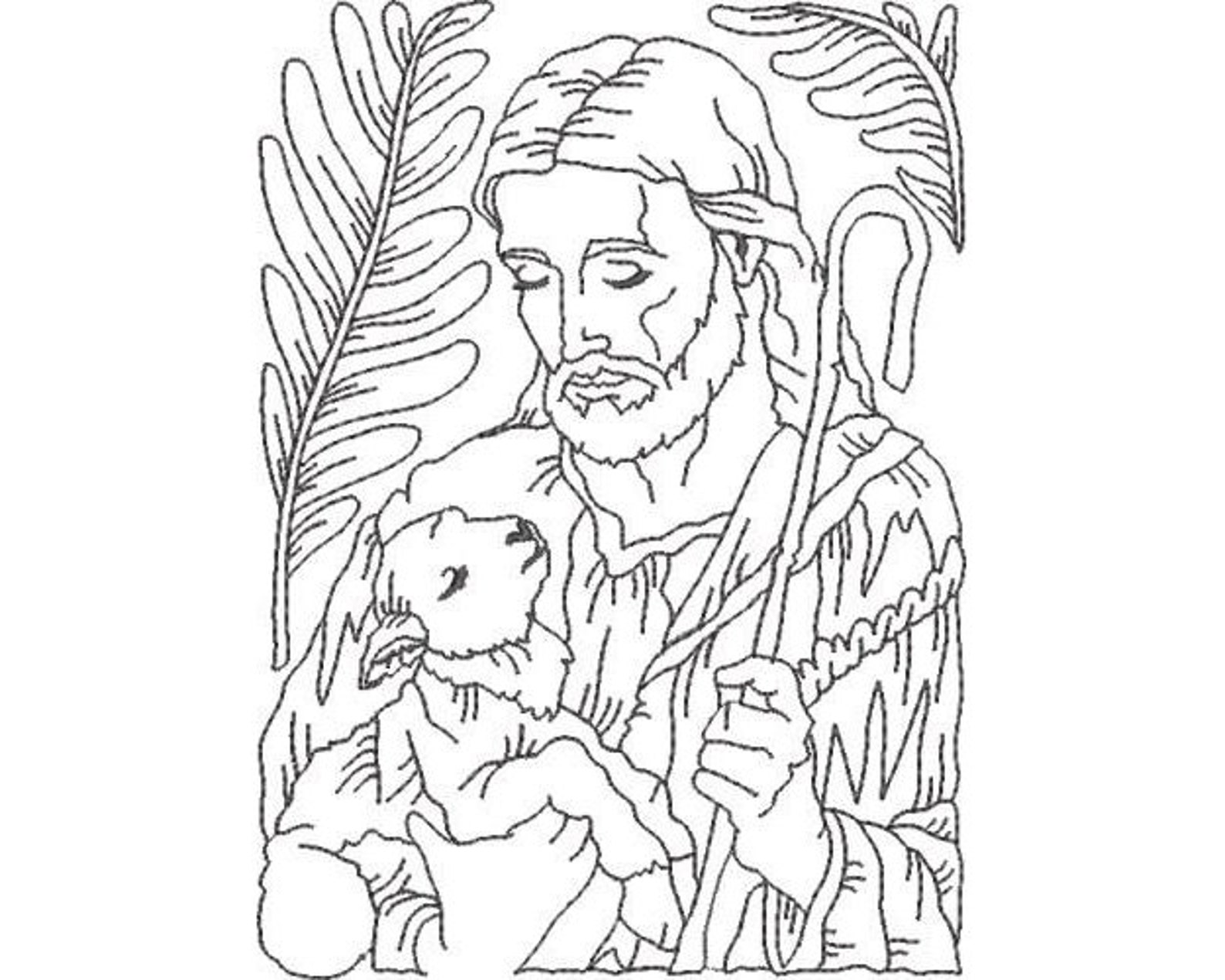 Depiction of Jesus Christ - Machine Embroidery Design, Jesus Carrying ...