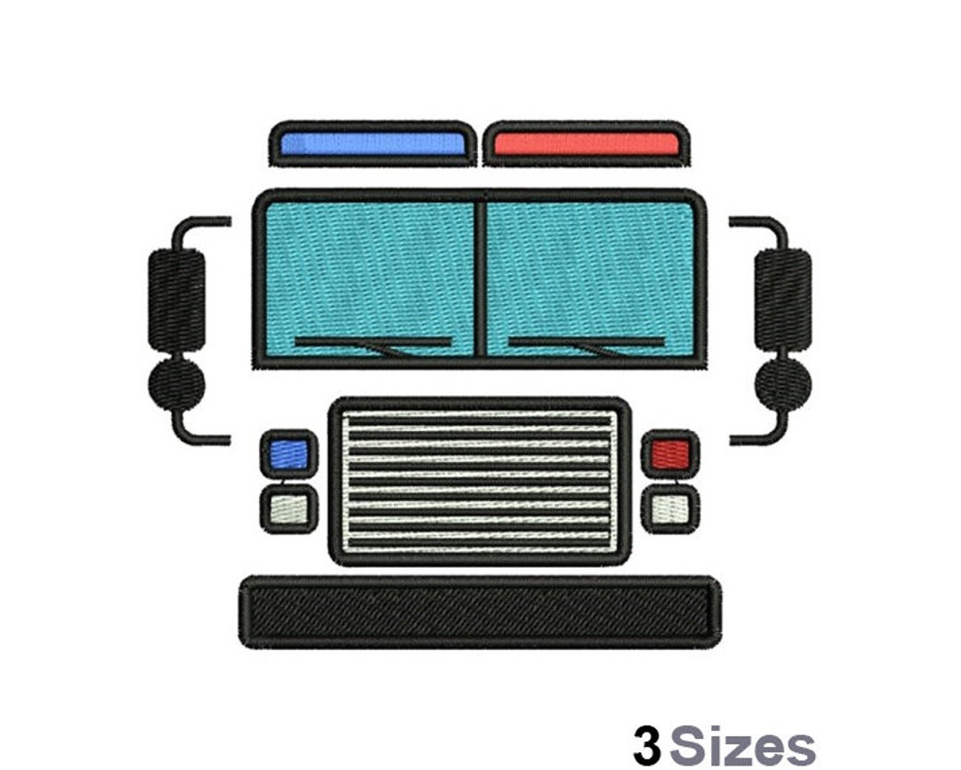Bus Front - Machine Embroidery Design - 3 Sizes, Coach Bus Embroidery ...