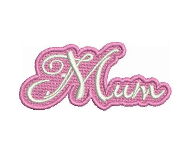 Mum Machine Embroidery Design Mum Lettering Embroidery - Etsy